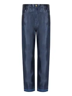 Elisabetta Franchi Oltremare Laminated Jeans - Blue