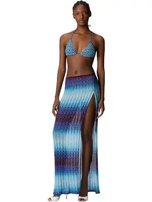 Missoni Long Skirt With Slit - Blue