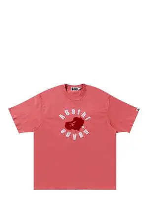 A BATHING APE Circular Ape Head Relaxed Fit Tee - Pink