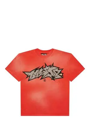 HELLSTAR Crack Print T-shirt - Red