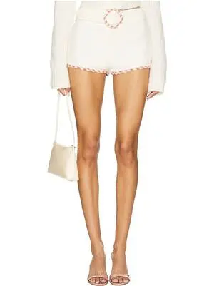 For Love & Lemons Pointelle Shorts - Cream