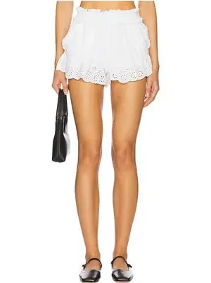 Show Me Your Mumu Cannes Shorts - White Eyelet