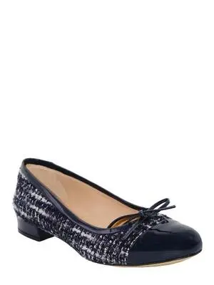 BEAUTIISOLES Beatrice Cap Toe Pump - Navy