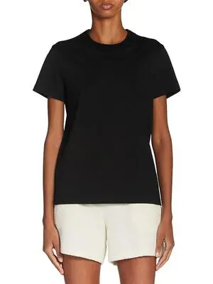 Moncler Crocheted Neck Tee - Black
