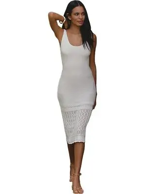 Peixoto Liv Sleeveless Knit Midi Dress - White