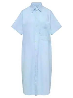 MAISON MARGIELA Cotton Shirt Dress - Blue