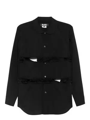 BLACK COMME DES GARÇONS Ruffle-trim Shirt - Black