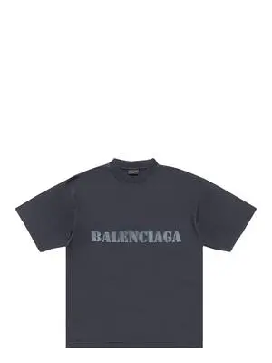 Balenciaga Stencil Type T-shirt Medium Fit - Black