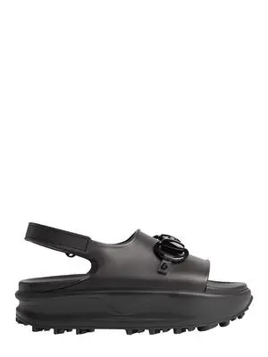 Gucci Horsebit Flatform Sandal - Black