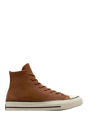 CONVERSE Chuck 70 Leather High Top Sneakers - Brown