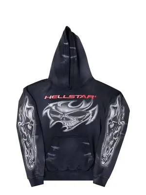 HELLSTAR Airbrushed Skull Hoodie - Black