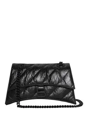 Balenciaga Crush Chain Shoulder Bag - Black