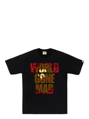A BATHING APE Camo Wgm Ape Head Overlap Tee Shirt - Black