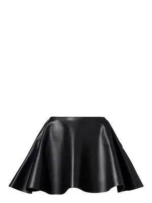 JW Anderson Circle Leather Miniskirt - Black