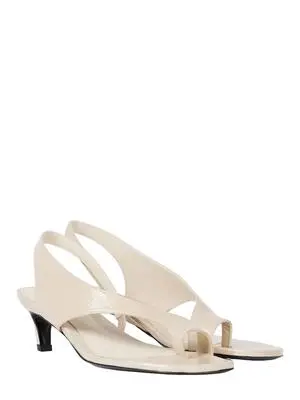 TOTEME Leather Thong Sandals - White