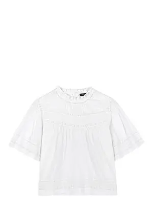 Rails Daisy Eyelet-embroidered Blouse - White