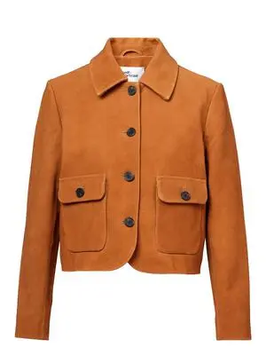 SELF-PORTRAIT Suede Jacket - Brown