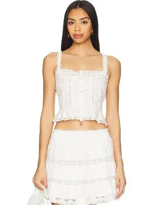 LoveShackFancy Vietta Cami - White