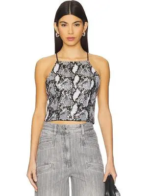 IRO PARIS Assane Top - Black  White & Silver