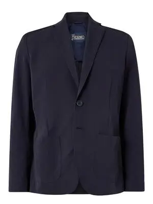 Herno Tailored Seersucker Blazer - Blue