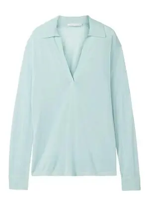Maria Mcmanus Cashmere Polo Top - Blue