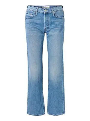 MOTHER The Smarty Mid-rise Slim-leg Jeans - Blue