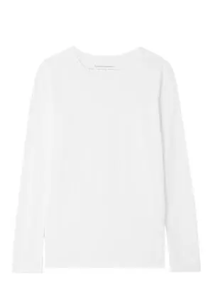 Another Tomorrow Organic Cotton-jersey T-shirt - White