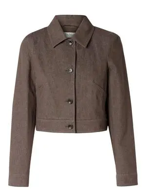 Max Mara Cropped Denim Jacket - Brown