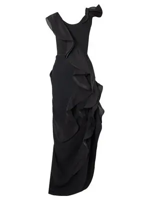 Maticevski Satellite Wave Asymmetric Gown - Black