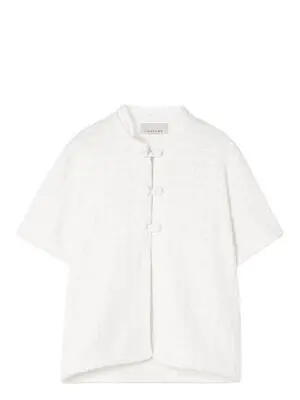 LIBEROWE Hetty Checked Bouclé-tweed Shirt - White