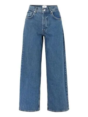 ANINE BING Manon Mid-rise Wide-leg Jeans - Blue