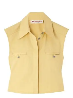 EMPORIO SIRENUSE Caterina Cropped Top - Yellow