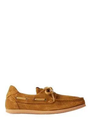 Jacquemus Batto Croc-effect Suede Loafers - Brown