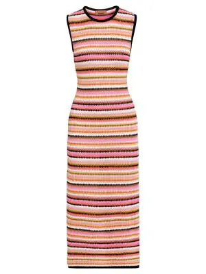 Missoni Striped Crochet-knit Midi Dress - Multicolor
