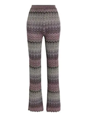 Missoni Metallic Crochet-knit Flared Pants - Baby Pink