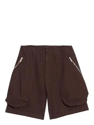 Jacquemus Cotton Cargo Shorts - Chocolate