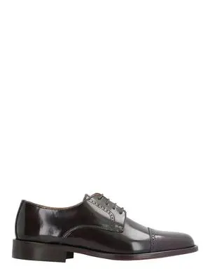 Bruno Magli Leather Derby Shoes - Brown