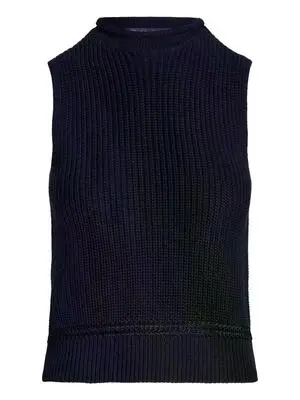 Ralph Lauren Ribbed-knit Top - Blue