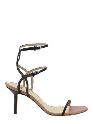 FRANCESCO RUSSO 80mm Leather Sandals - Black