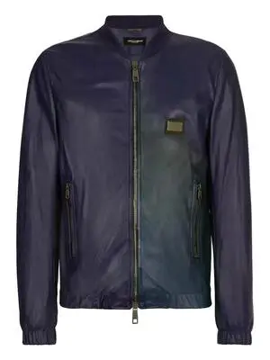 Dolce & Gabbana Leather Jacket - Blue
