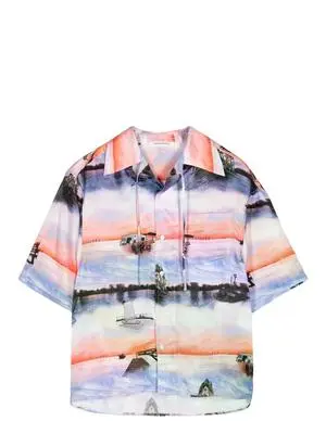 Wood Wood Charlie Holiday-print Shirt - Pink