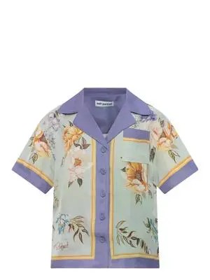 SELF-PORTRAIT Floral-print Shirt - Blue