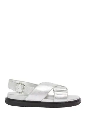 Marni Leather Sandals - Grey