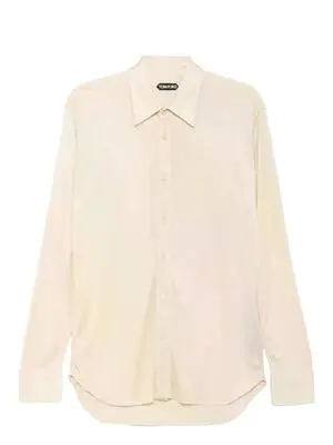 TOM FORD Sheer Silk Shirt - Neutrals
