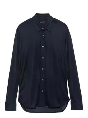 TOM FORD Sheer Silk Shirt - Blue