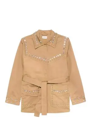 P.a.r.o.s.h Stud-embellished Jacket - Brown