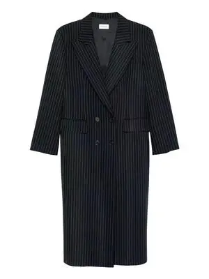 P.a.r.o.s.h Pinstriped Double-breasted Coat - Blue