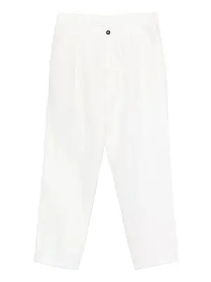 Massimo Alba Linen Trousers - White