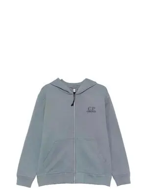 C.P. COMPANY Fleece Zip-up Hoodie - Blue