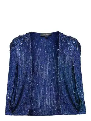 Jenny Packham Jenny Packham Mina Sequined Jacket Blue